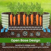 China Galvanized Raised Garden Bed 4.9*4.9*0.66 Ft Galvanized Raised Garden Beds Outdoor For Gardening Vegetables Flowers for sale