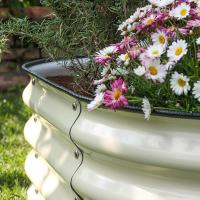 China 6.4*3/4*0.92Ft Oval Galvanized Raised Garden Beds Large Outdoor Easy To Assemble for sale