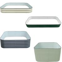 China 6.4*3/4*0.92Ft Oval Galvanized Raised Garden Beds Large Outdoor Easy To Assemble for sale