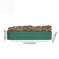 China 7.9*2*1.4 FT Large Galvanized Planter Box Galvanised Raised Garden Beds Ruggedized for sale