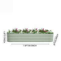 China Sturdy Galvanized Metal Planter Boxes 7.9*2*1.4 Ft For Outdoor Gardening And Planting for sale