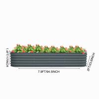 China Custom Logo Galvanized Raised Flower Beds For Outdoor Plants With Safety Edging Stock Tanks for sale