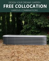 China Custom Logo Galvanized Raised Flower Beds For Outdoor Plants With Safety Edging Stock Tanks for sale