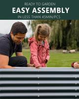 China Custom Logo Galvanized Raised Flower Beds For Outdoor Plants With Safety Edging Stock Tanks for sale