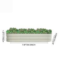 China 7.9x2x1.4Ft Galvanized Steel Raised Flower Beds Weather Resistance for sale
