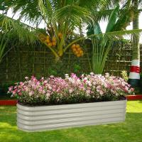 China 7.9x2x1.4Ft Galvanized Steel Raised Flower Beds Weather Resistance for sale