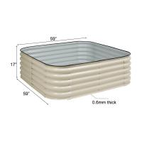 China 4.9×4.9×1.4 Ft Metal Raised Bed Galvanized Planters For Gardening for sale