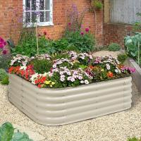 China 4.9×4.9×1.4 Ft Metal Raised Bed Galvanized Planters For Gardening for sale