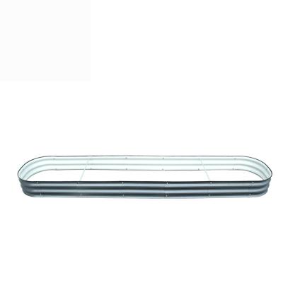 China Rustproof 9.4X2X0.7FT Galvanized Steel Oval Raised Garden Bed For Growing Fresh Veggies for sale
