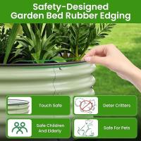 China Easy To Assemble Galvanized Metal Raised Garden Bed 9.4*2*1.4 Ft Light Green for sale