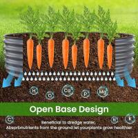 China OEM Large Galvanized Sheet Metal Garden Bed With Safety Edging And Gloves 9.4*2*1.4 Ft for sale
