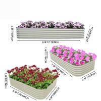 China 9.4*2*1.4 FT Garden Raised Bed Galvanised Steel Open Base Ruggedized for sale