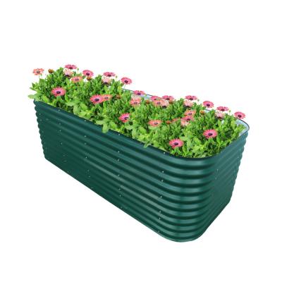 China Rustproof Galvanized Raised Bed Kits Stainless Steel Galvanized Metal Garden Planters for sale