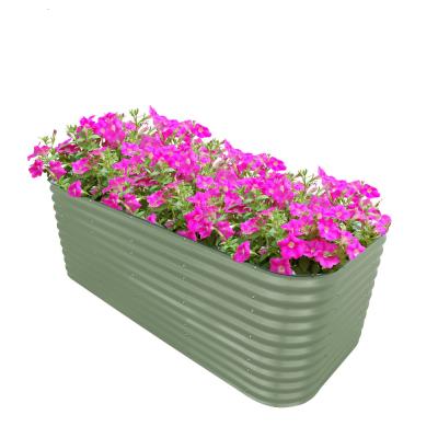 China 7.9*3.4*2.7 FT  Galvanized Planting Boxes Galvanized Raised Garden Planter Customization for sale