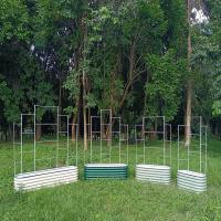 China Rustproof 5ftx6ft  Cucumber Metal Trellis  For Garden Raised Bed Metal Vegetable Trellis for sale