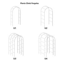 China U Shape 1.5ft*8ft Metal Cucumber Trellis For Raised Bed Garden Vegetable Grow Supports for sale
