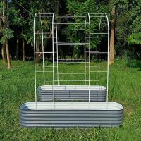 China 6ftx8ft Arch Cucumber Trellis Detachable Metal Garden Trellis U-Shape for sale
