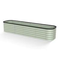 China 4 Feet X 2 Feet Oval Galvanized Raised Garden Bed Kit Corrosion-Resistant Weather Resistant Assembly Required for sale