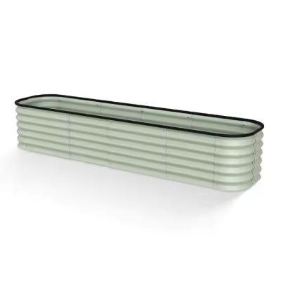 China 4 Feet X 2 Feet Oval Galvanized Raised Garden Bed Kit Corrosion-Resistant Weather Resistant Assembly Required for sale