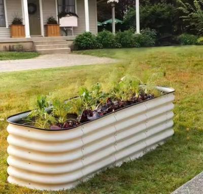 China 4 Feet X 2 Feet Oval Galvanized Steel Raised Garden Bed Kit Perfect For Small Spaces for sale