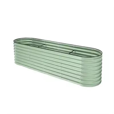 China Effortless Installation with Silver Galvanized Raised Garden Beds for sale