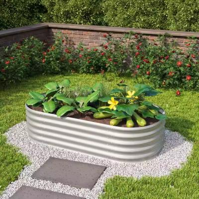 China 1-Level Galvanized Raised Garden Beds with Double-layer Galvanized Coated Type for sale
