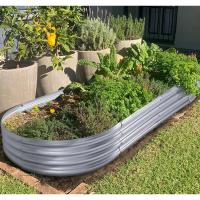 China Weather Resistant Oval Galvanized Raised Garden Bed Kit Mounting Type Outside Mount Special Feature Easy To Assemble for sale