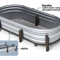China Weather Resistant Oval Galvanized Raised Garden Bed Kit Mounting Type Outside Mount Special Feature Easy To Assemble for sale
