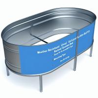 China Weather Resistant Oval Galvanized Raised Garden Bed Kit Mounting Type Outside Mount Special Feature Easy To Assemble for sale