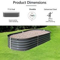 China Product Dimensions 77.8 Oval Galvanized Raised Garden Bed Kit Galvanized Steel Durable Yes Ideal for Urban Gardening for sale