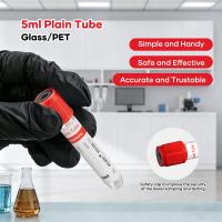 China Red Cap Plain Blood Collection Tube No Additive Plain Vial 13×75mm 13×100mm for sale