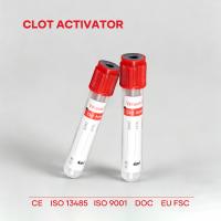 China PET Plastic Or Glass Red Top Clot Activator Tube 13x75mm For Rapid Serum Testing for sale