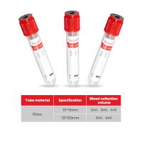 China PET Plastic Or Glass Red Top Clot Activator Tube 13x75mm For Rapid Serum Testing for sale
