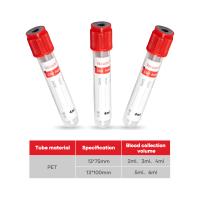 China PET Plastic Or Glass Red Top Clot Activator Tube 13x75mm For Rapid Serum Testing for sale
