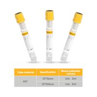 China PET Plastic Or Glass Yellow Cap Blood Tube Gel Clot Activator For Biochemistry for sale