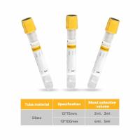 China PET Plastic Or Glass Yellow Cap Blood Tube Gel Clot Activator For Biochemistry for sale