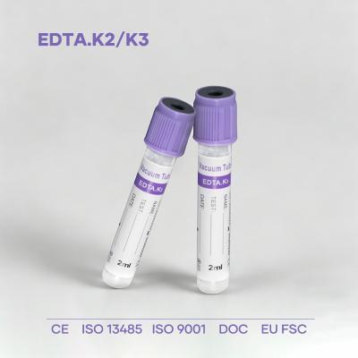 China EDTA K2 K3 Anticoagulant Blood Collection Tube Purple Top For Whole Blood Testing for sale