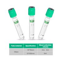 China Green Cap Lithium Heparin Blood Collection Tube For Emergency Biochemical Test for sale