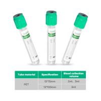 China Green Cap Lithium Heparin Blood Collection Tube For Emergency Biochemical Test for sale