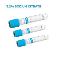 China Light Blue Cap 3.2% Sodium Citrate PT Tube Transparent Body For Coagulation Test for sale