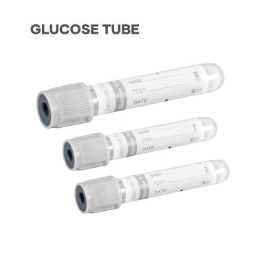 China Grey Cap Sodium Fluoride Blood Collection Tube Transparent Body For Glucose Test for sale