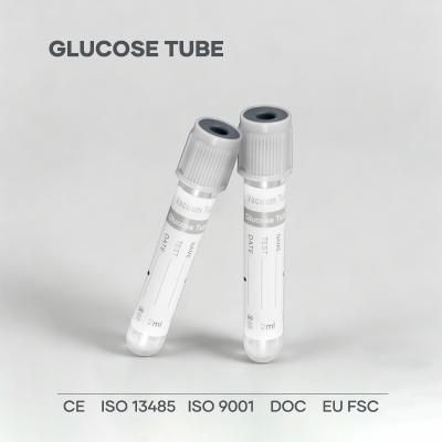China Grey Top Vacuum Blood Glucose Tube With Sodium Fluoride For Glycolysis Inhibition for sale
