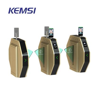 China Fast Pass Security Turnstile Gate Mechanism Flap Barrier Gate DC Brush Double Wing for sale