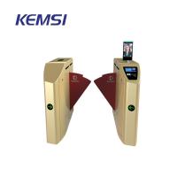 China Security Flap Barrier Gate , Stainless Steel Optical Barrier Turnstiles For Office Building for sale