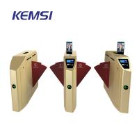 China Security Flap Barrier Gate , Stainless Steel Optical Barrier Turnstiles For Office Building for sale