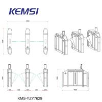 China Security Flap Barrier Gate , Stainless Steel Optical Barrier Turnstiles For Office Building for sale