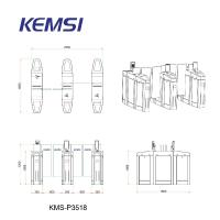 China Smart Office Sliding Turnstile Barrier Gate 30-40 people/min 1600*350*1000mm for sale