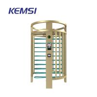 China 304 Stainless Steel Full Height Turnstile Gate Anti Climb With QR Code for sale