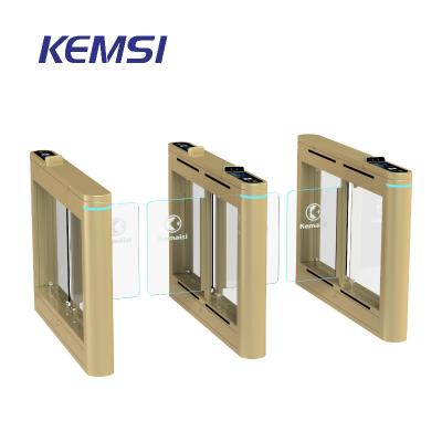 China Pedestrian Office Entrance Optical Swing Turnstile , RFID Turnstile Gate With Card Reader for sale