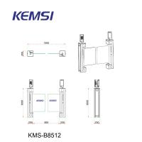 China 200*200*1000mm Swing Gate Turnstile SUS304 For Gym Membership Management System for sale